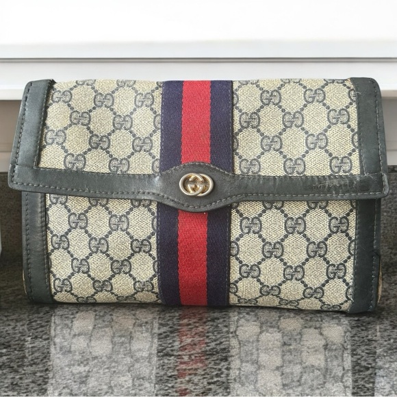 Gucci | Bags | Vintage Gucci Parfums 97s Gg Clutch Bag | Poshmark
